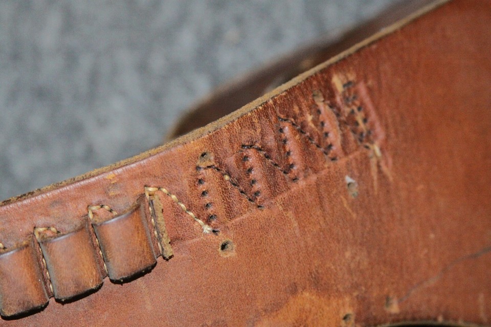 Vtg George Lawrence Portland Oregon 50 44 M Tooled Black Leather Ammo ...