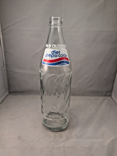 1982 Diet Pepsi Cola wave logo 16.9 oz swirl half liter money back ...