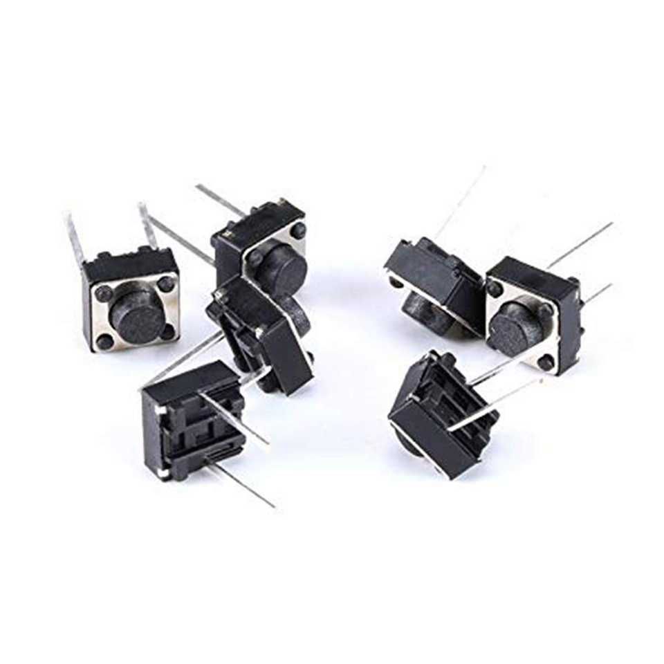 100Pcs Tact Button Switch 2 Pin DIP 6X6X5Mm PCB Momentary Tactile Tact ...