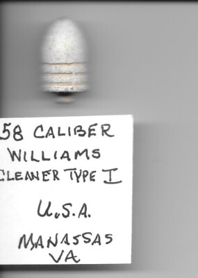 Williams CLEANER Type I 58 Caliber Bullet from VA Battlefields | eBay