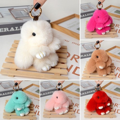 Artificial Rabbit Fur Rabbit Key Chain Pompon Bag Pendant Pom Jewelry ...