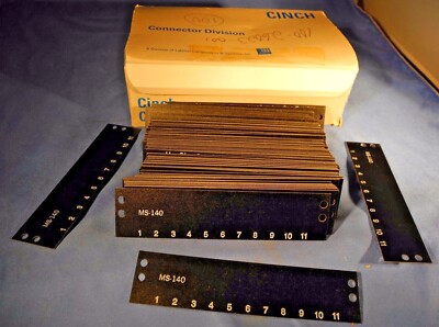 (100) NIB CINCH BARRIER BLK MARKER STRIPS 11POS PN: MS-11-140 IN BOX | eBay
