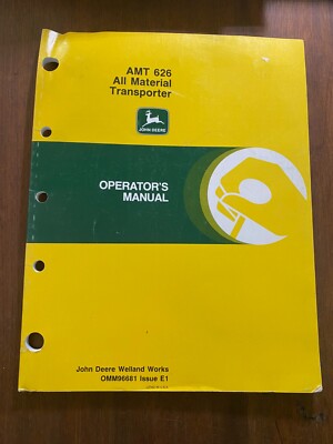 John Deere AMT 626 All Material Transporter Operator's Manual | eBay