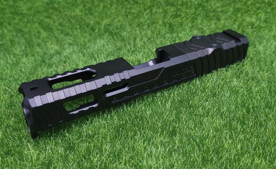 LANTAC Razorback Stripped Slide Fits Gen 4 Glock 19 RMR Cut w/ Plate ...