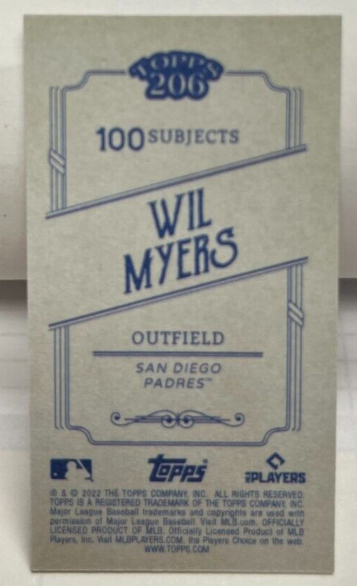 Wil Myers 2022 Topps 206 Wave 4 Wood Paper Stock Mini SP /20 - SAN ...