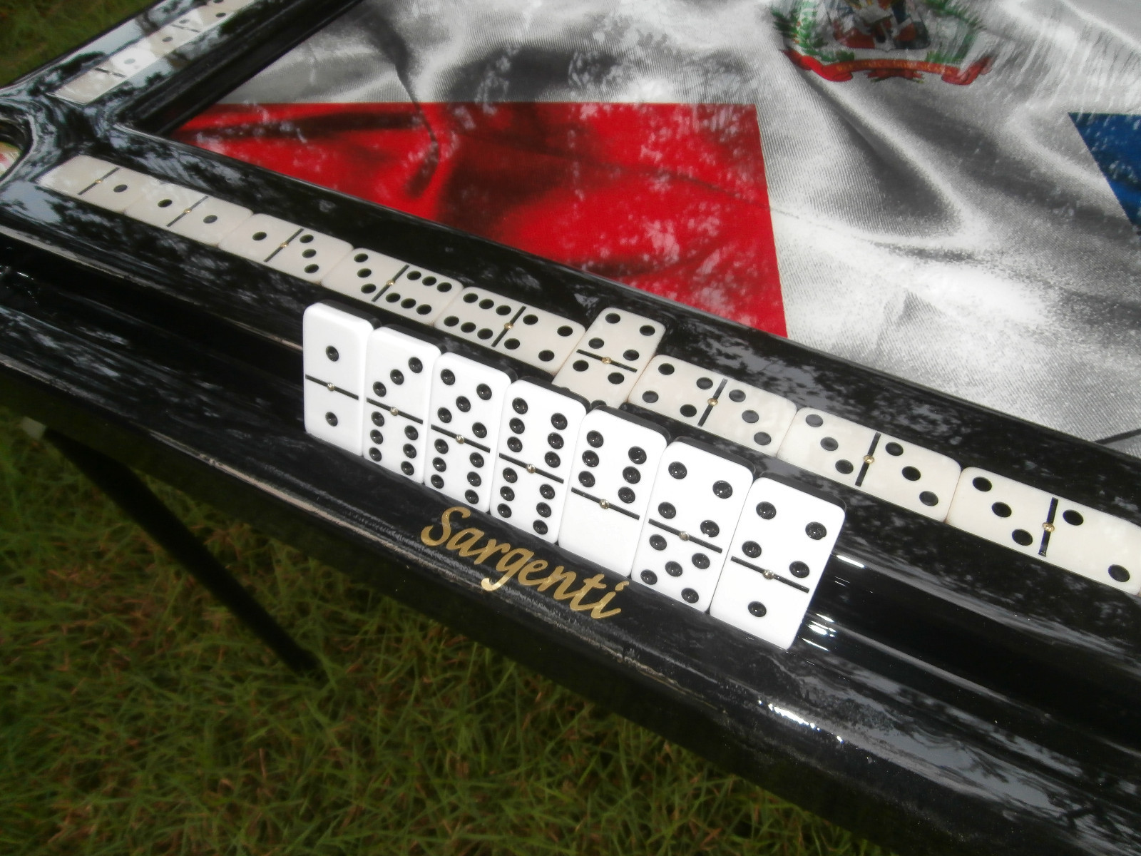 Domino Tables by Art with Dominican Domino Table Top & Cup Holders | eBay