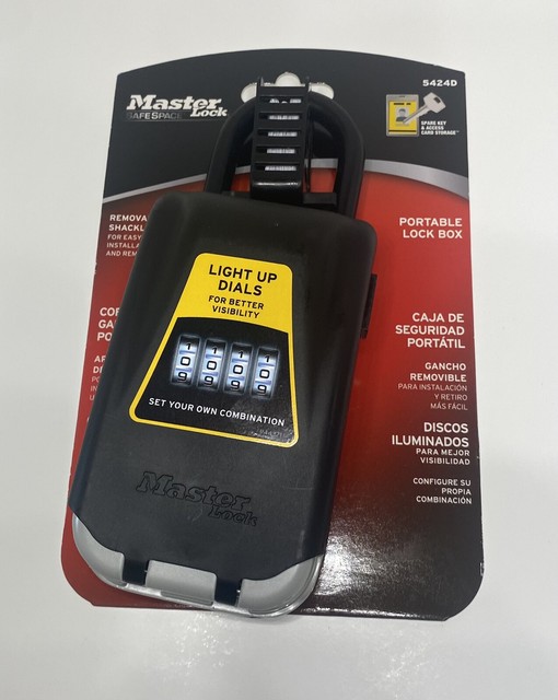 Master Lock 5424D Set Your Own Combination With Light up Dials 6 Key ...