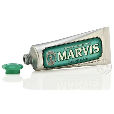 Marvis Classic Strong Mint Travel Tube Luxury Toothpaste - 25ml (Green ...