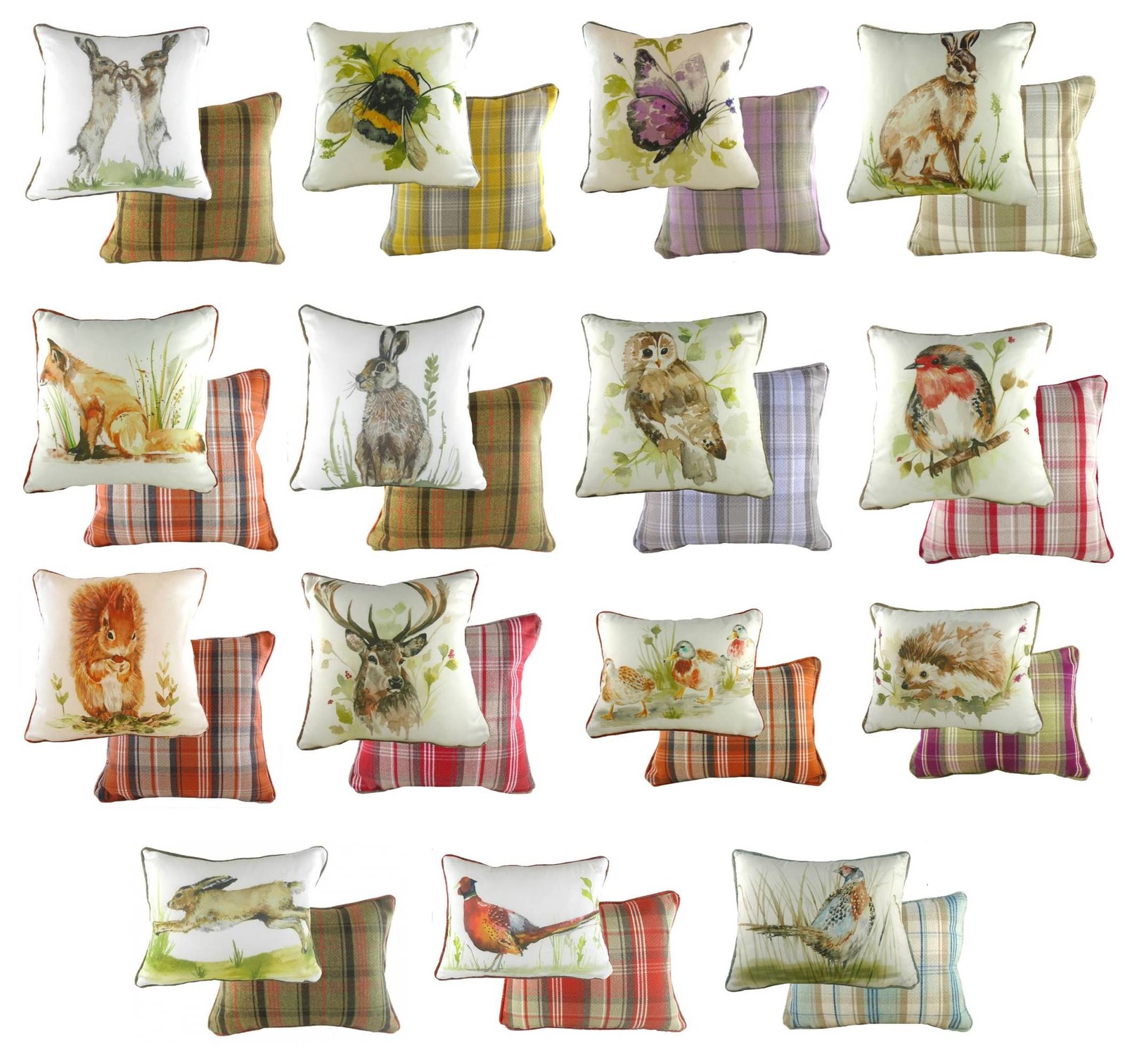 Country Cushions, Reversible range of stunning animal cushions, Hares ...