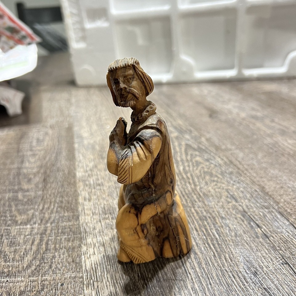 Santos Figure Religious Christian Saint Carved Wood Figure Statue Hand ...