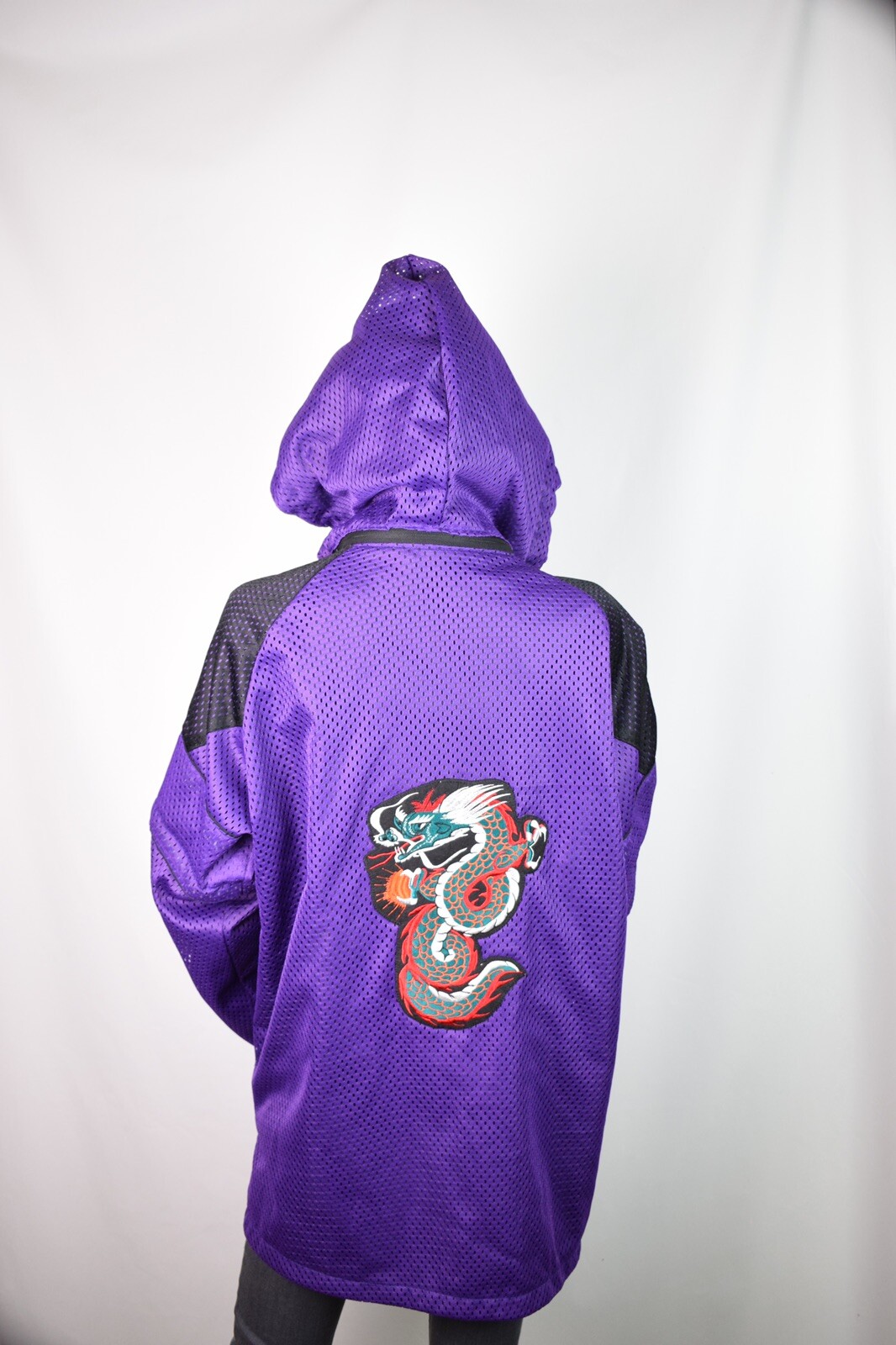 Vintage OSFM Women Purple/ Black Athleisure Jacket With Hood | eBay