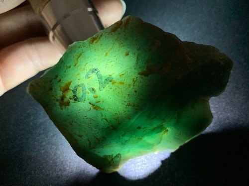 105g Genuine Guatemala Natural Jade Jadeite Rough Raw Slabs Cabbing ...