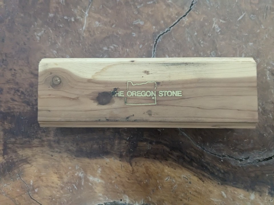 The Oregon Stone Knofe Sharpening Stone In Cedar Box | eBay