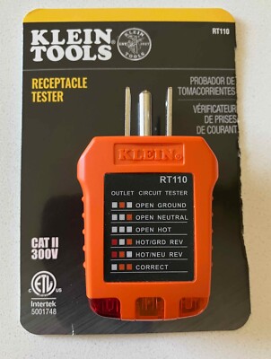 Klein Tools RT110 Outlet Tester, AC Electrical Receptacle Tester | eBay