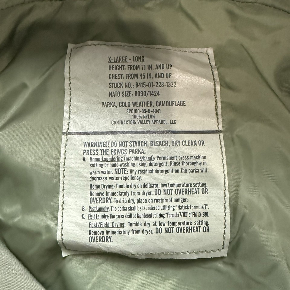US Military Field Army Jacket Woodland Camo Cold Weather Parka Gore-Tex ...