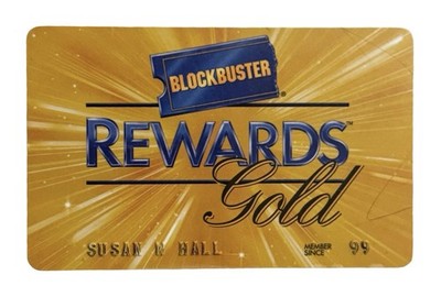 Vintage 1990’s Blockbuster Rewards Gold Card Original Membership Video ...