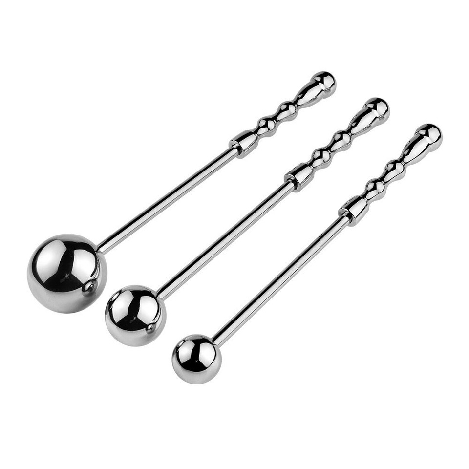 3 Sizes Stainless Steel Beads Plugs Wand Private Parts for Men and ...