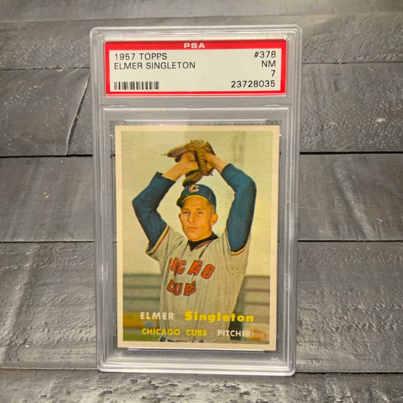 1957 Topps Elmer Singleton #378 *Cubs* PSA 7 NM | eBay