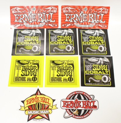 Lot of 10 Ernie Ball Music Man Guitar Strings Authentic Vinyl Sticker ...