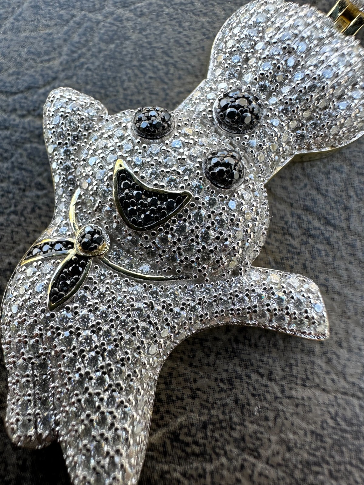 MOISSANITE Real 925 Silver / Gold Pillsbury Doughboy Money Necklace ...