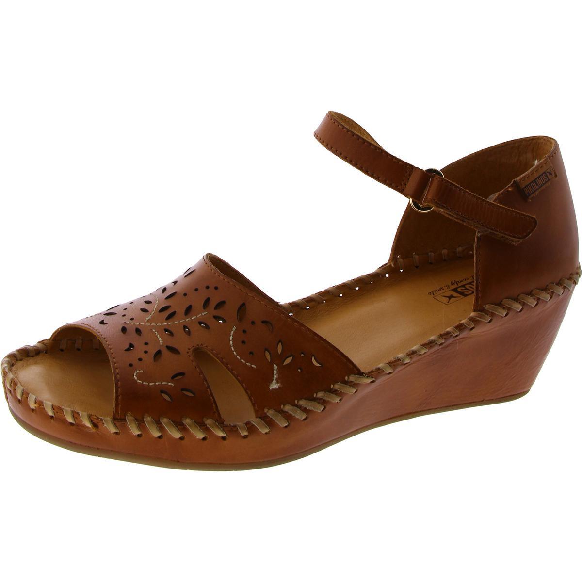 Pikolinos Womens Margarita Brown Leather Wedge Sandal… - Gem