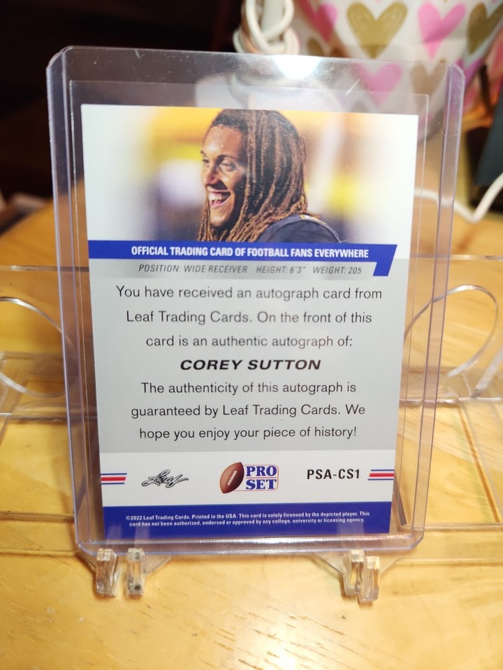 🦁🦁2022 PRO SET COREY SUTTON XRC AUTO APP. ST DETROIT LIONS 🦁 🦁 | eBay