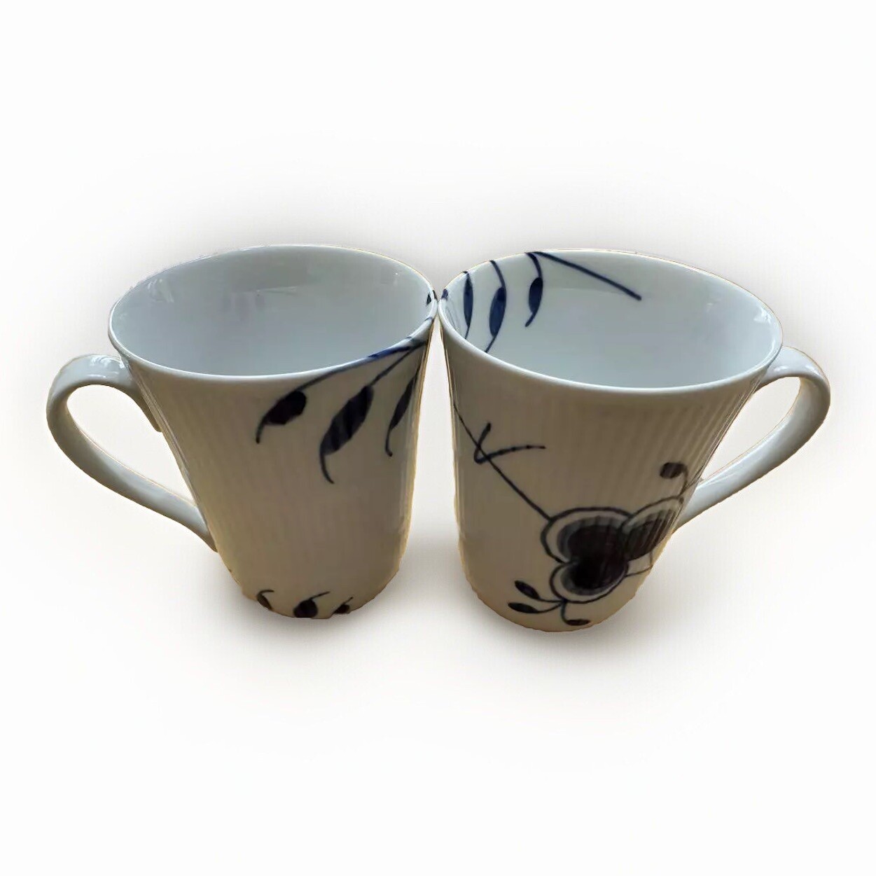 Set of (2) Royal Copenhagen Blue Fluted Mega Mugs #497 NO BOX | eBay