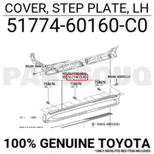 5177460160B4 Genuine TOYOTA Cover Step Plate LH 51774-60160-b4 for sale ...
