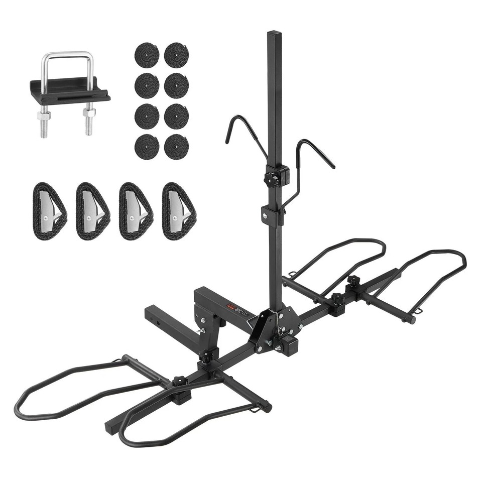 2 Fat Bike Rack Carrier Vehicle Mount Truck Hitch Heavy Duty Folding w ...