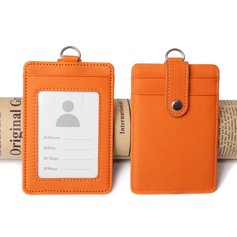 Lanyards ID Badge Holder Leather Bus Pass Case Cover Men Women Credit ...