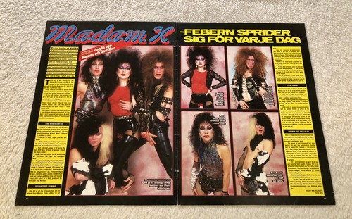 MADAM X 1985 MAXINE Clipping Poster Swedish Music magazine Okej Vintage ...