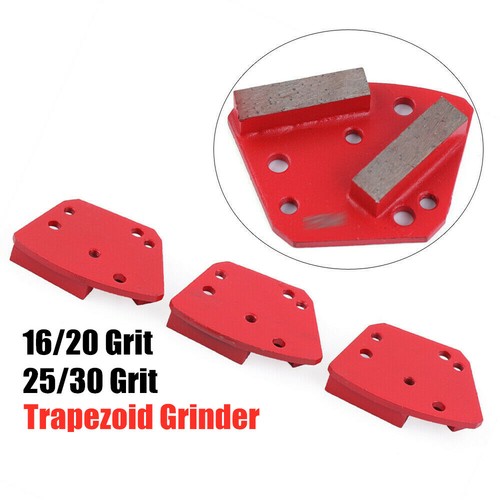 3x Diamond Grinding Pad Grinding Disc Trapezoid Concrete Tool Grit 16/ ...