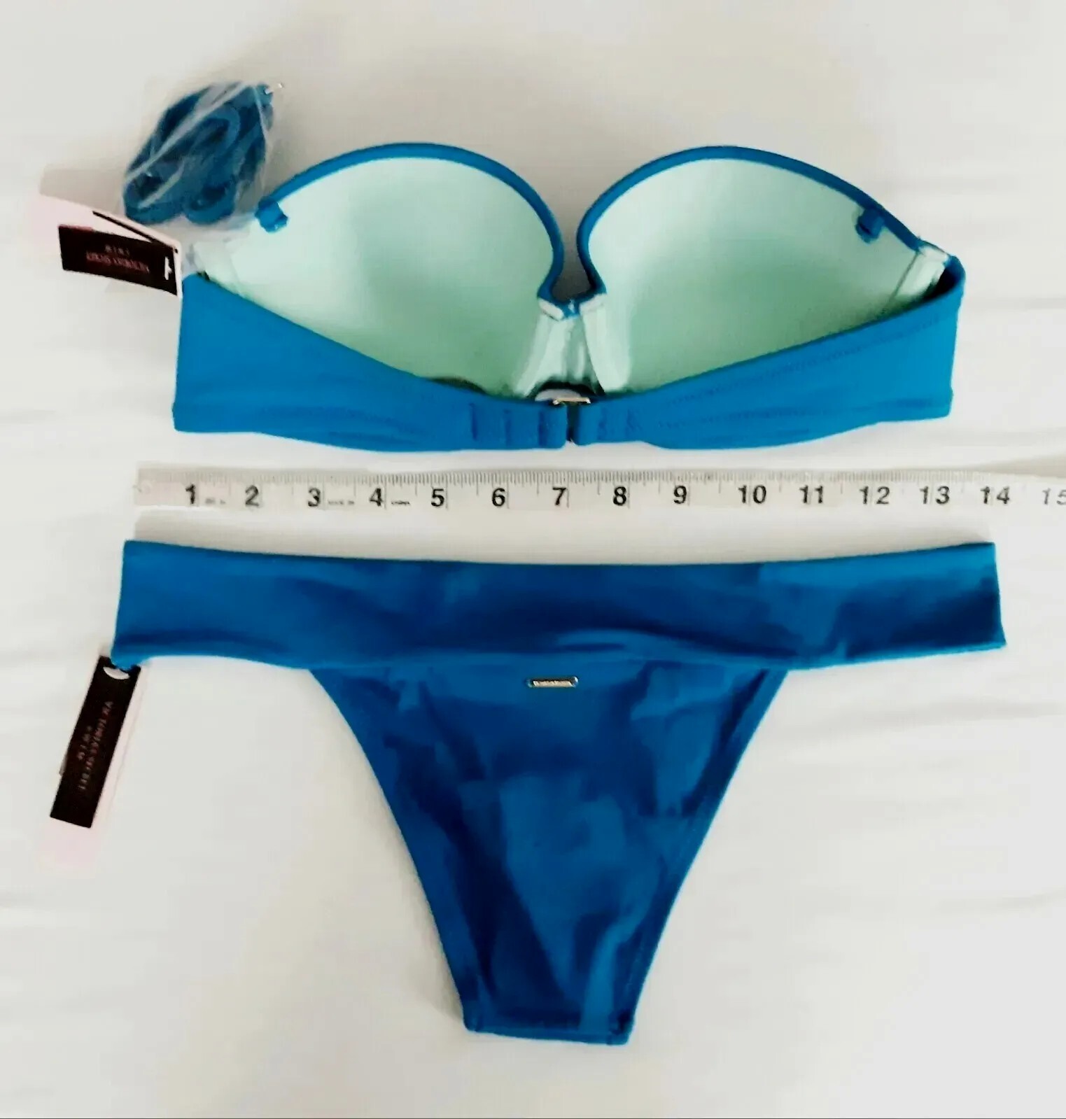 Victorias Secret Swim 2pc Bikini Set 34b Push Up Bandeau Size S Banded