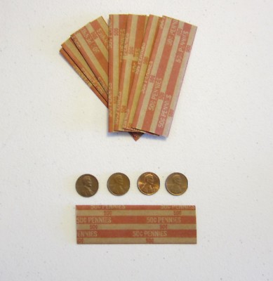 1000 COIN WRAPPERS FOR CENTS OR PENNIES MADE IN USA CENT OR PENNY ...