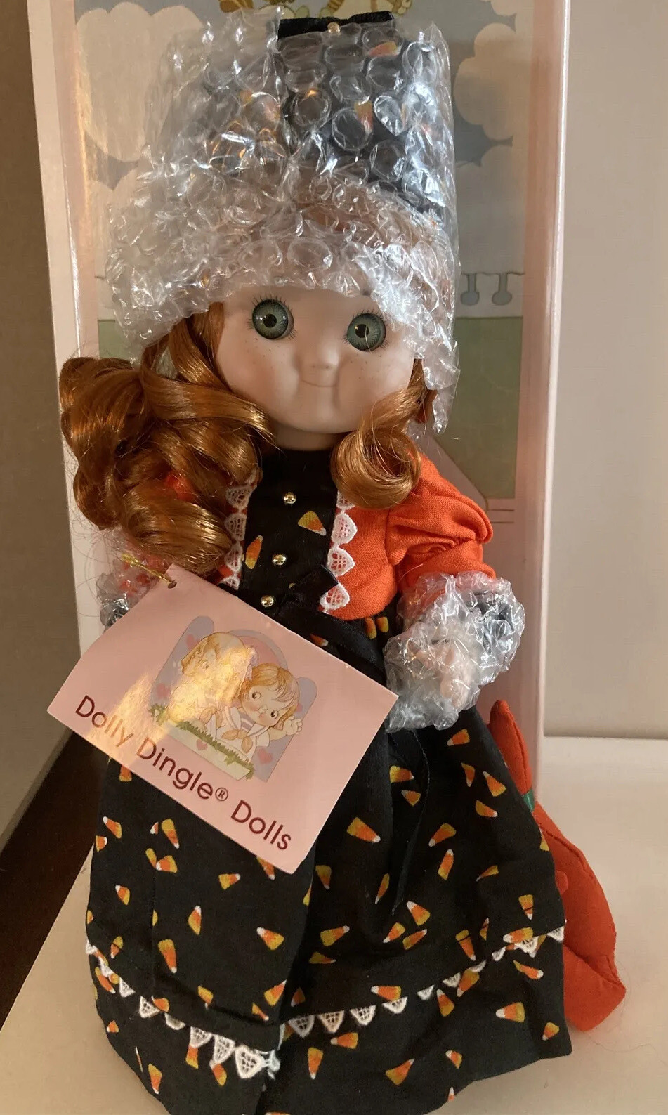 Dolly Dingle Doll 1996 Betty Ball Freckles Dingle W/ Candy Corn Dress ...
