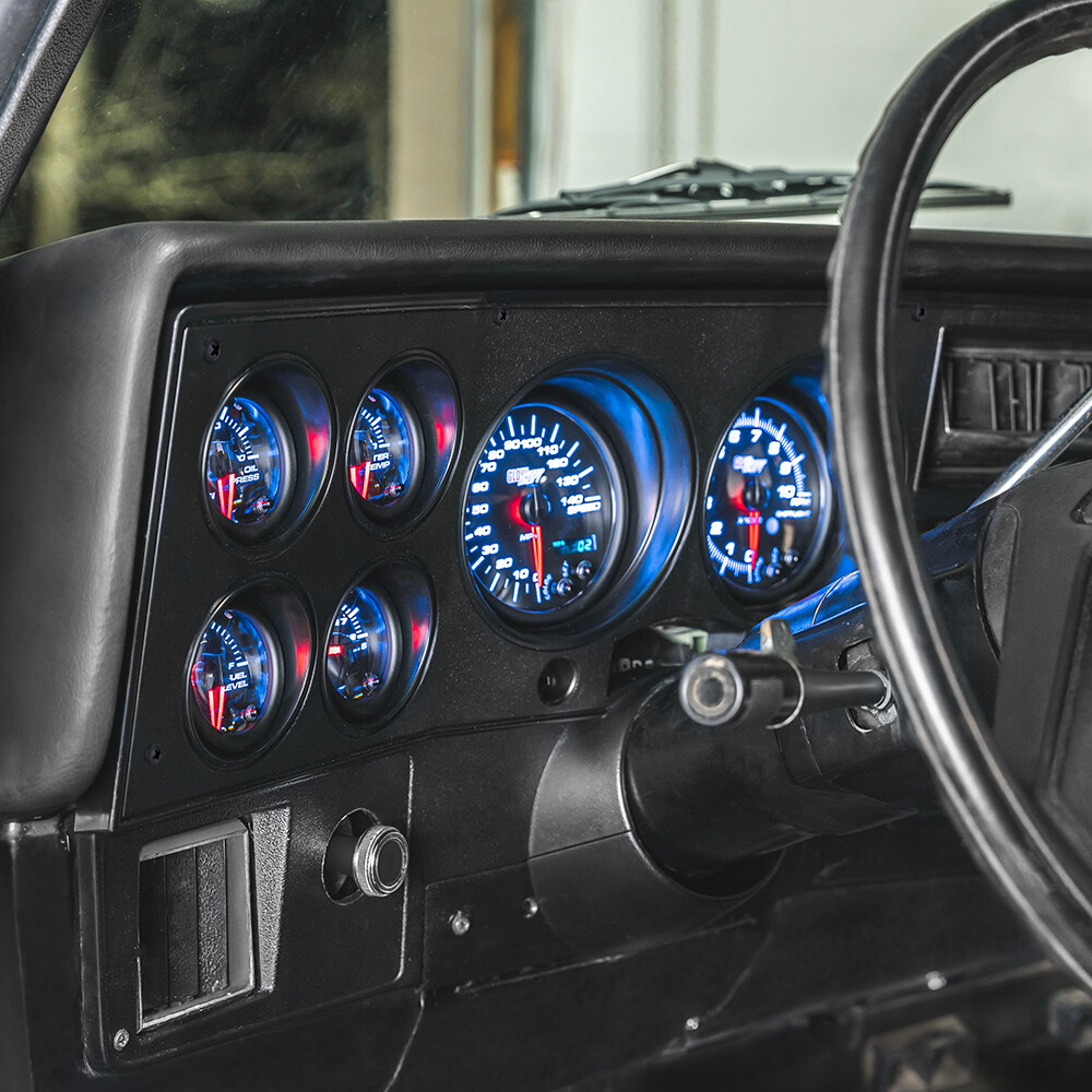 GlowShift Cluster Dashboard Panel Pod Tinted 6-Gauge Bundle for 73-87 ...
