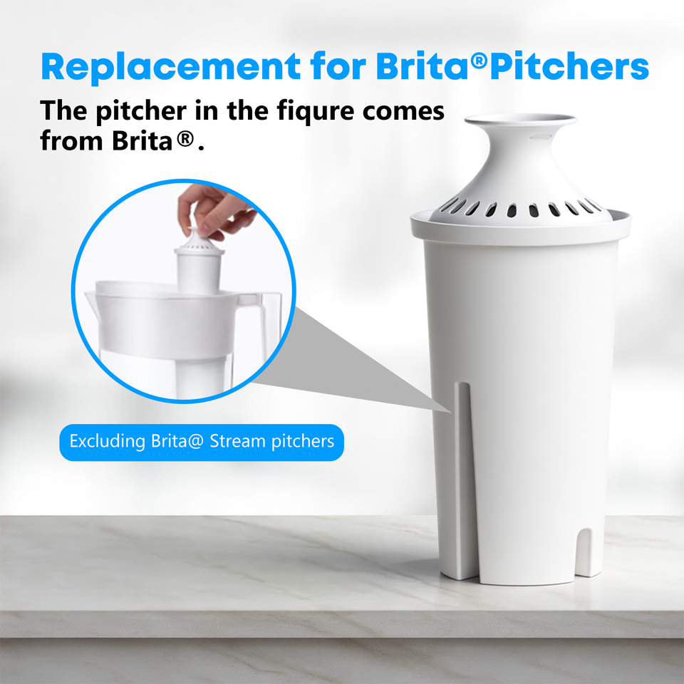 6 PACK Fit For Brita Classic OB21/OB03 987554 35503 42432 Pitcher Water ...