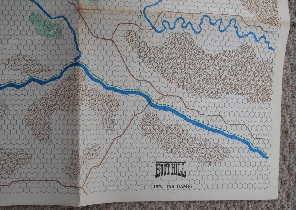 BOOT HILL ROLEPLAYING GAME, 34" X 22" MAP OF PROMISE CITY ONLY, TSR ...