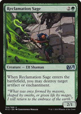 Reclamation Sage Magic 2015 / M15 NM Green Uncommon MAGIC MTG CARD ...