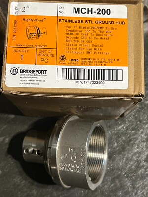 bp mch-200 2" ss ground hub nos poor packaging | eBay