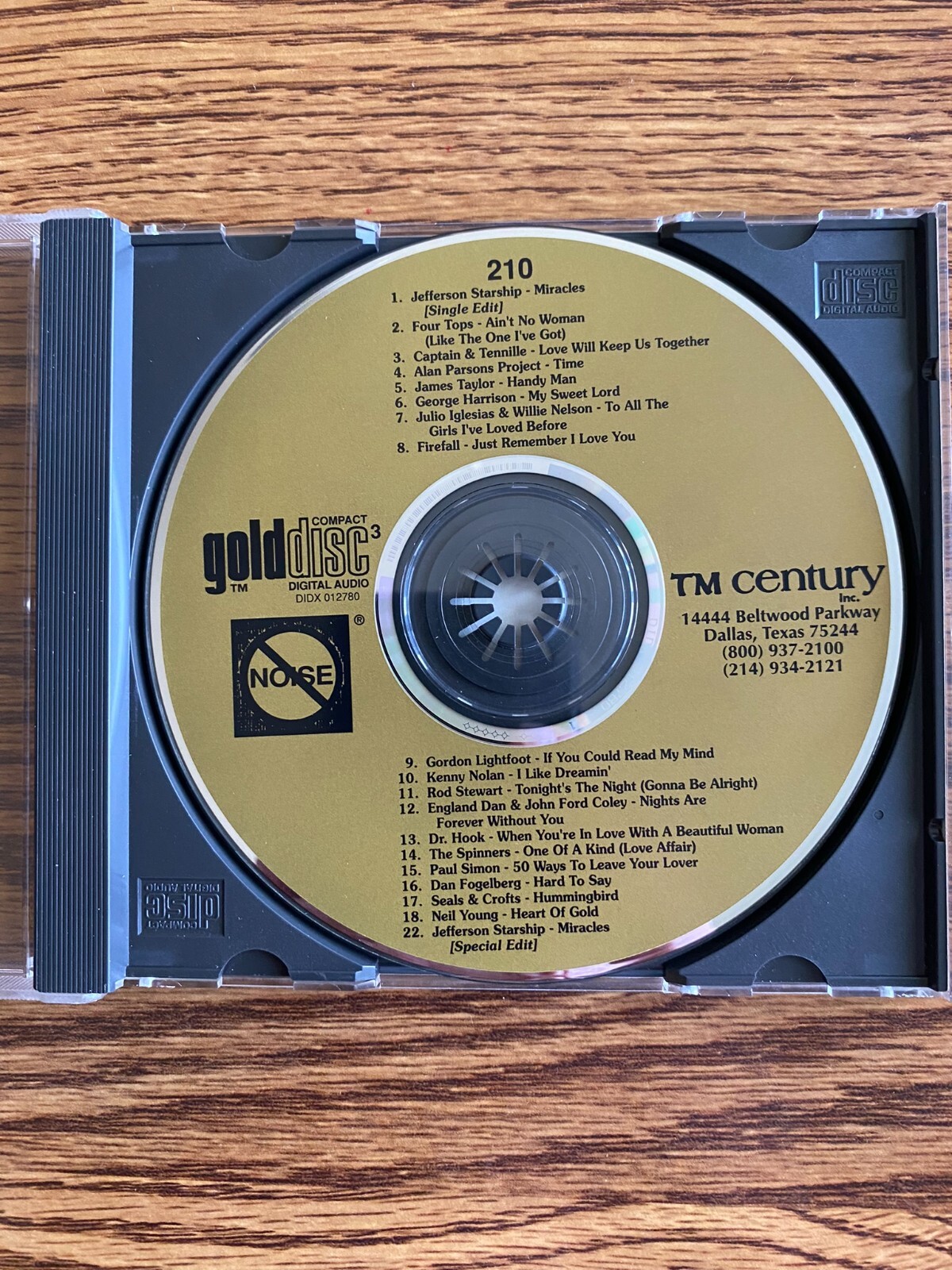 TM Century Gold Disc 210 / Radio promo discs for on-air use. Radio ...