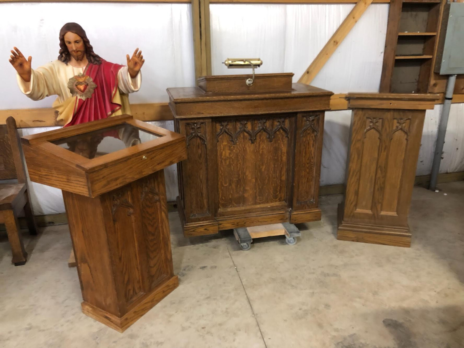 Vintage Gothic Catholic Church Cantor Stand/Ambo/Pulpit 4 altar | eBay