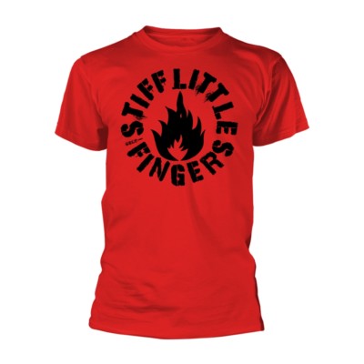 Stiff Little Fingers (SLF) - Flame Logo RED T Shirt Official Merch ...