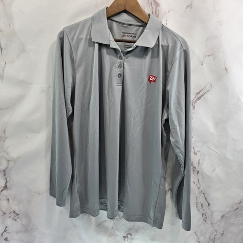 Walgreens Uniform Shirt Mens XL Long Sleeve Gray Polo Employee ...
