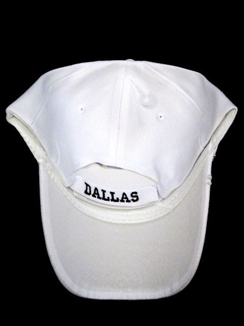 Dallas White Hat Cap Script Visor Embroidered Signature Double Cowboys ...