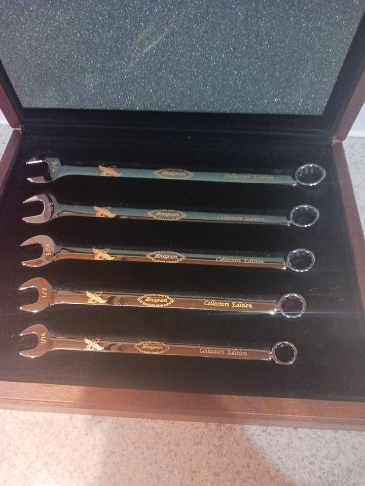 Snap-On COLLECTOR WRENCH SERIES-24kt. Gold Engraved Collector 5 Piece ...