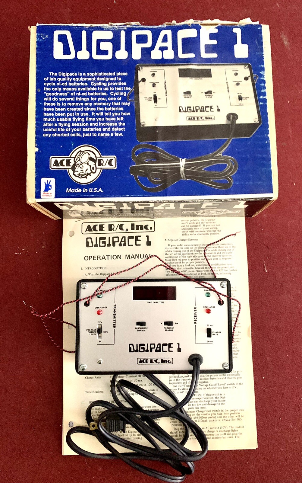 ACE RC DIGIPACE 1 Charger RC Airplane transmitter and receiver NOS ...