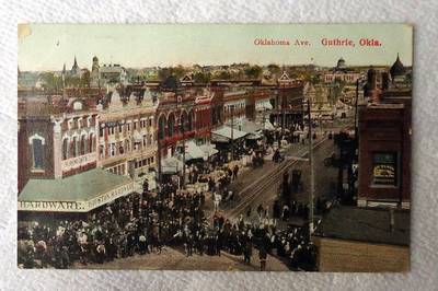 1909 POSTCARD CELEBRATION ON OKLAHOMA AVENUE GUTHRIE OKLAHOMA #ww9 | eBay