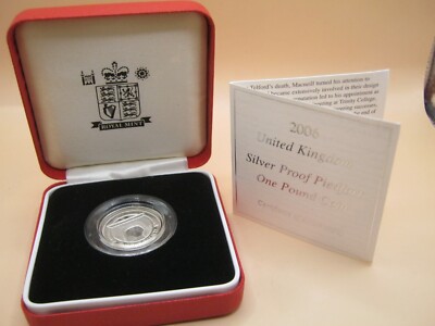BULLION Royal Mint Solid Silver 2005 Piedfort Proof One Pound Coin ...