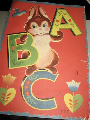 Vintage 1949 Whitman Publishing Children's ABC Cloth Book | eBay